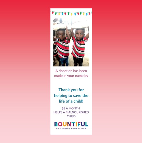 Free Printable "Donation in Your Name" Bookmark - Bountiful Children's ...